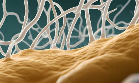 Three Dimensional Model Of Nerve Cells Stock Illustration