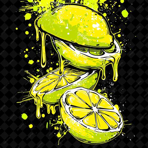 Premium Psd Fizzy Electric Lemonade Dripping And Layered Lemon Slices
