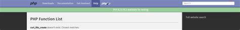 Function Curlfilecreate Is Not In Php Manual · Issue 1836 · Phpdoc