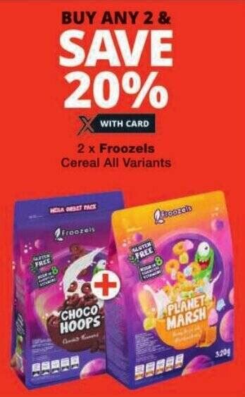 Froozels Cereal All Variants Offer At Checkers