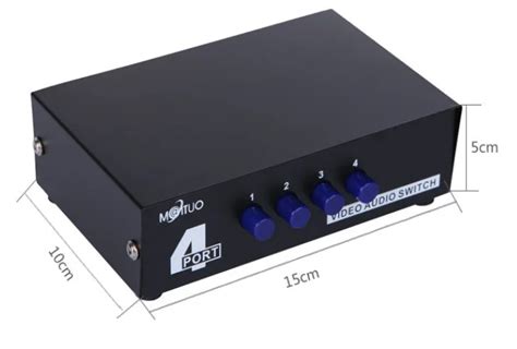 4 Port Av Audio Video Rca 4 Input 1 Output Switcher Switch Selector Splitter Box Buy 4 Port Av