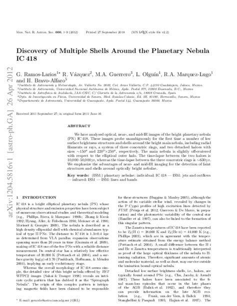 Pdf Discovery Of Multiple Shells Around The Planetary Nebula Ic 418