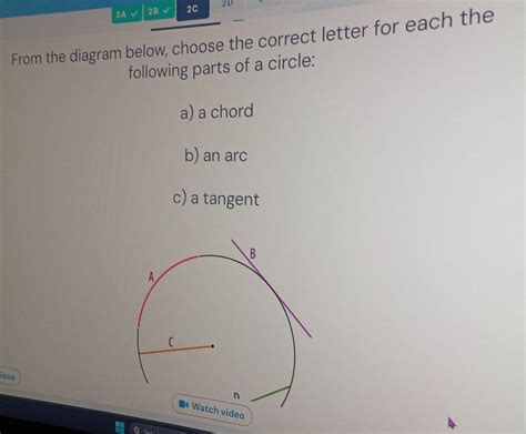 solved 2a 2b 2c 2d from the diagram below choose the correct letter