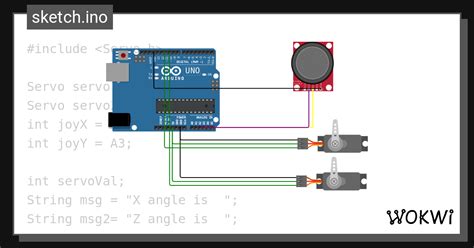 Servo With Joystick Wokwi Esp32 Stm32 Arduino Simulator