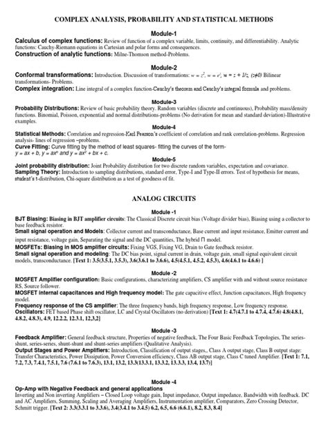4th sem syllabus pdf amplifier fourier transform