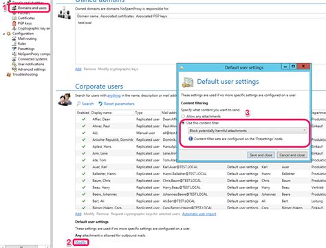 Blocking Attachments Nospamproxy