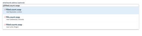 using the javascript autosuggest component what3words