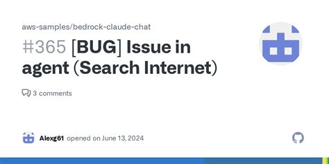 [bug] issue in agent search internet · issue 365 · aws samples