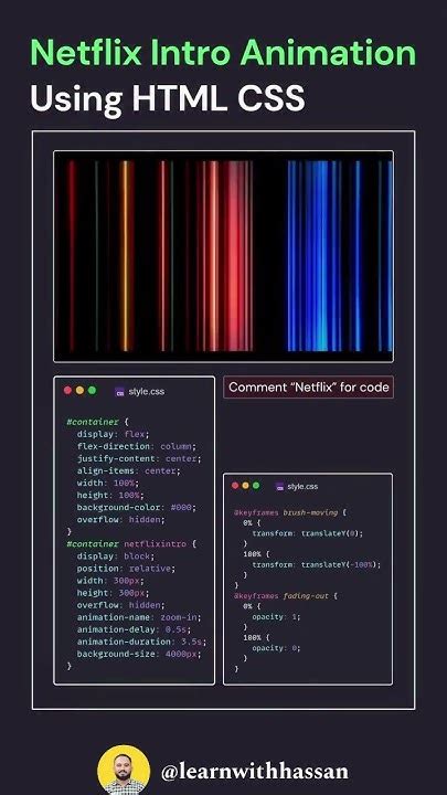 Netflix Animation Intro Using Html Css Create A Netflix Style