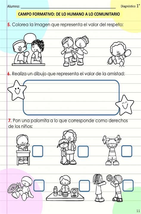 Examen DiagnÓstico Para 1°gradopágina12 Imagenes Educativas