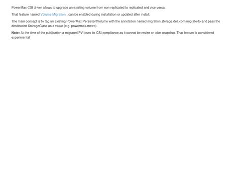 Volume Migration Powermax For Kubernetes Architecture Csi