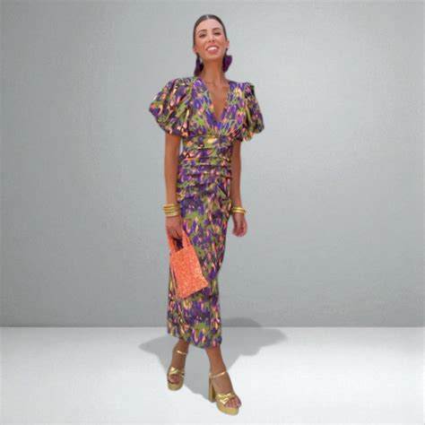 The Sienna Bold Print Midi Dress Manu