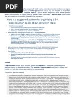 Reaction Paper Format Guidelines Pdf