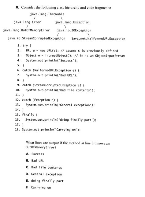Solved Consider The Following Class Hierarchy And Cod