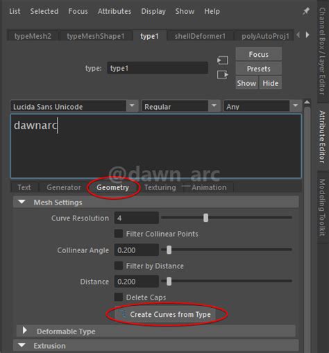 Maya Curve