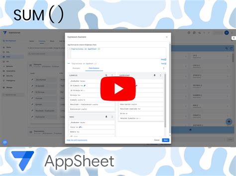 sum appsheet expresiones tailorsheet