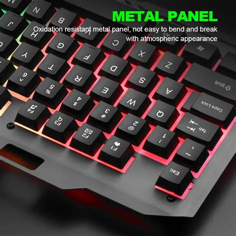 Metal Color Illuminated Computer Keyboard Usb Wired Game Temu Australia