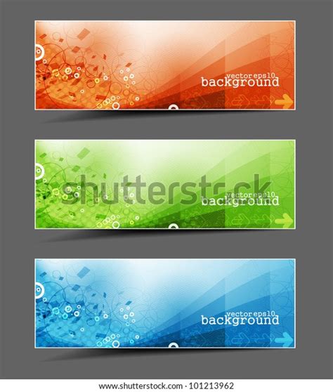 Set Abstract Header Vector Design Stock Vector Royalty Free Shutterstock