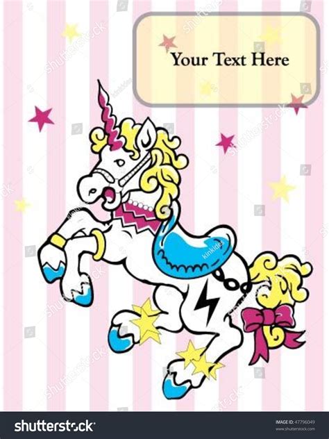 Unicorn Text Box Card Stock Vector Royalty Free 47796049 Shutterstock