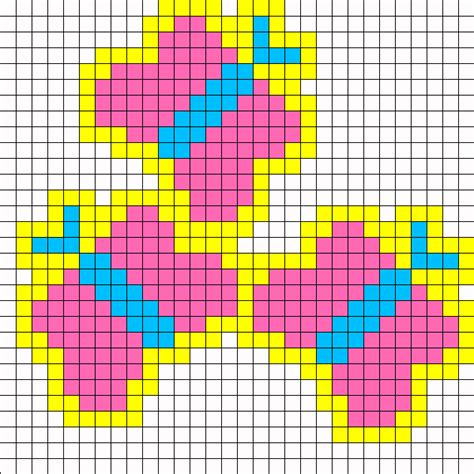 Fluttershy Cutie Mark Perler Perler Bead Pattern Bead Sprites