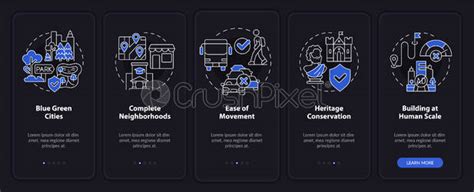 Urban Design Principles Night And Day Mode Onboarding Mobile App Stock Vector 4819096 Crushpixel