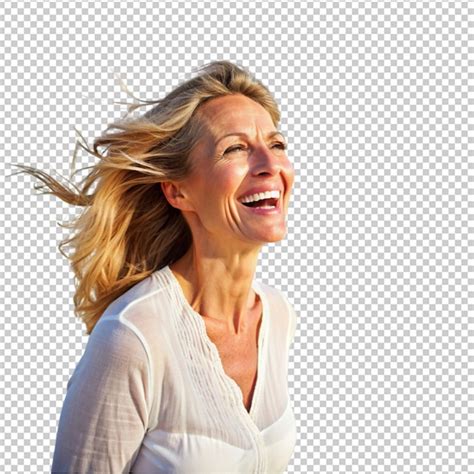 Premium PSD Portrait Of Beautiful Smiling Older Woman