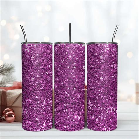 Purple Gliiter 20oz Tumbler Wrap Digital Download Png Subl Inspire Uplift