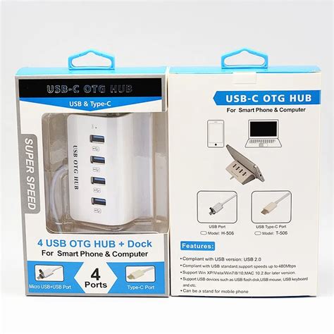 Type C Otg Hub 4 Ports For Smart Phone Computer Buy Type C Otg Hub Usb C Otg Hub Type C Hub
