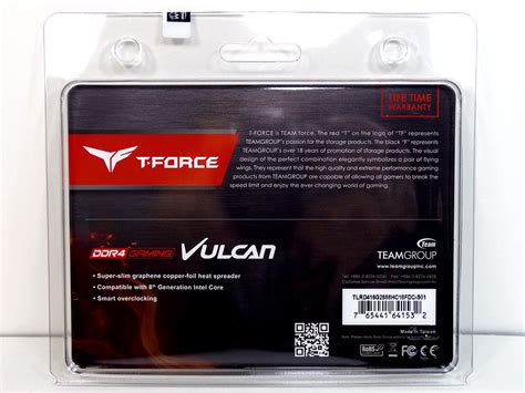 Team Group T Force Vulcan Gaming SODIMM DDR CL X GB Review Packaging Contents
