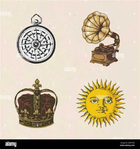 vectorized object design element set stock vector image and art alamy