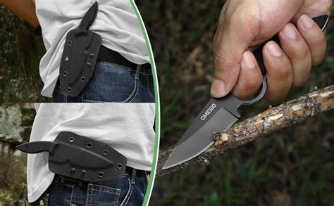Omesio Small Fixed Blade Knife Tactical Hunting Camping