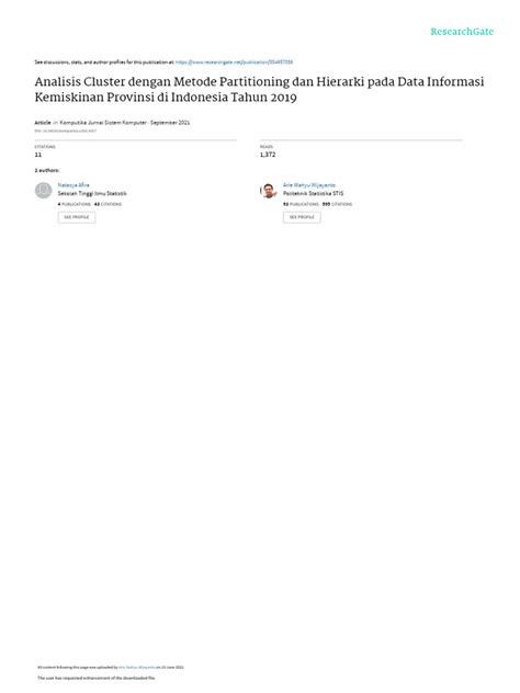 analisis cluster dengan metode partitioning dan hi pdf