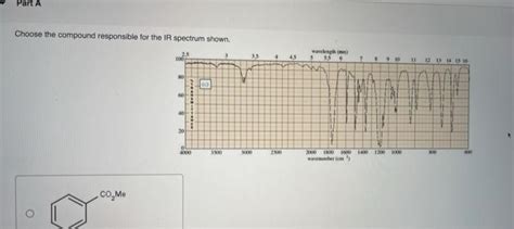 Solved Choose The Compound Responsible For The Ir Spectrum