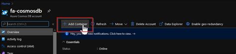 data pipelines with azure event hub stream analytics and cosmos db
