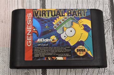 Virtual Bart Value Gocollect Sega Genesis Virtual Bart