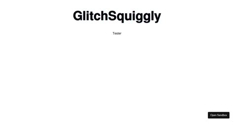 React Glitch Effect Examples Codesandbox