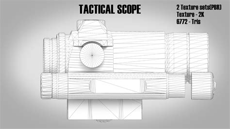 3d Model Tactical Scope Two Texture Sets Vr Ar Low Poly Cgtrader