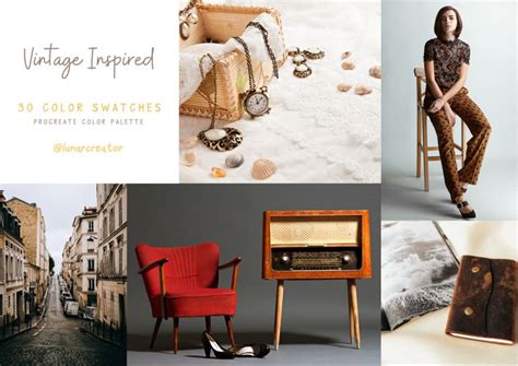 Vintage Procreate Color Palette Color Swatches Ipad Procreate Tools