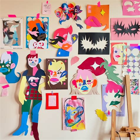 Polina Belenchuk Collage Artist On Instagram My Messy Collage Wall