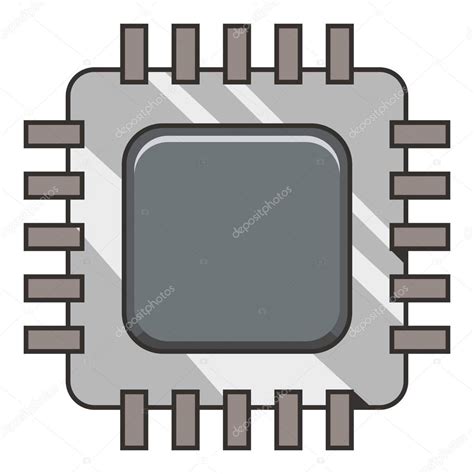 Dibujos Microprocesador Dibujo Icono De Microprocesador Moderno