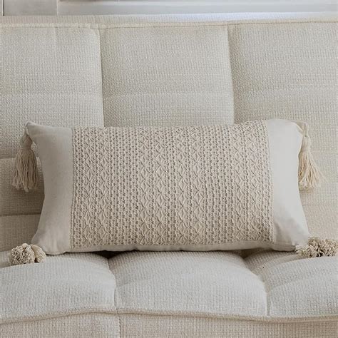 Vctops Boho Cotton Linen Decorative Throw Pillow Covers