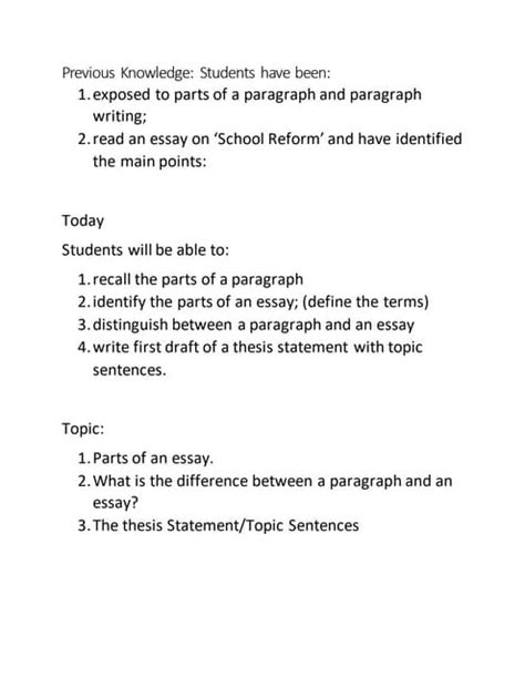 Difference Between Paragraph And Essay Revised Pdf