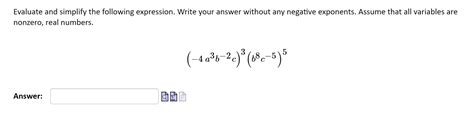 Solved Evaluate And Simplify The Following Expression Write Chegg