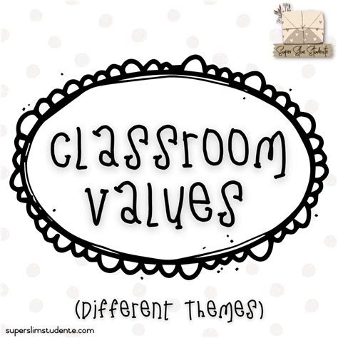 Classroom Values Different Themes Super Slim Studente