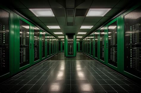 Premium Photo Server Room With Raised Floor Tiles Removed To Reveal Underfloor Cabling