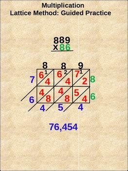 Lattice Method Multiplication Guided Practice Animated By Wilbert Mitchell