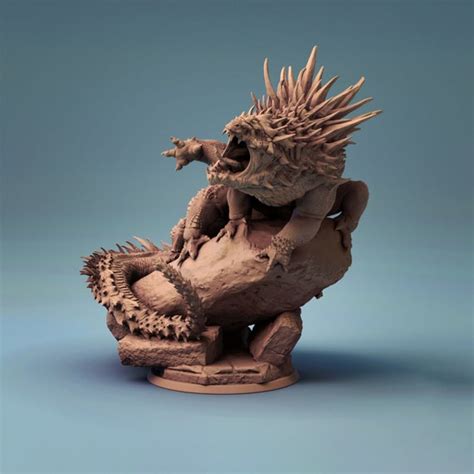 Basilisk 32mm I Dungeons And Dragons Dnd Rpg Tabletop Etsy