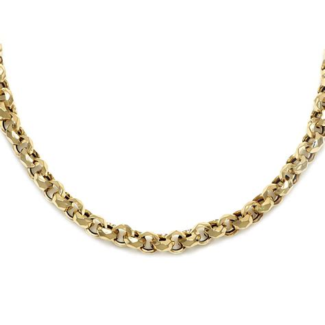 9k Yellow Gold 75mm Rolo Necklace With Lobster Clasp Size 20