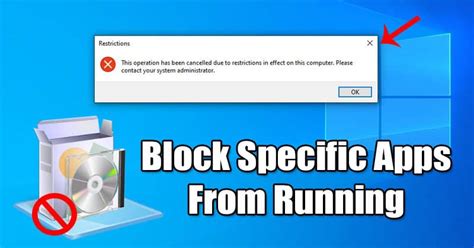 how to prevent specific apps from running on windows 10
