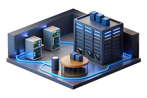Premium Photo Modern Server And Data Center Icon